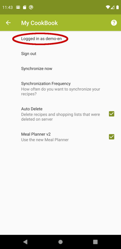 Cookmate app : find your username - Cookmate