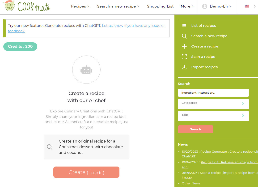 Cook with ChatGPT - Cookmate